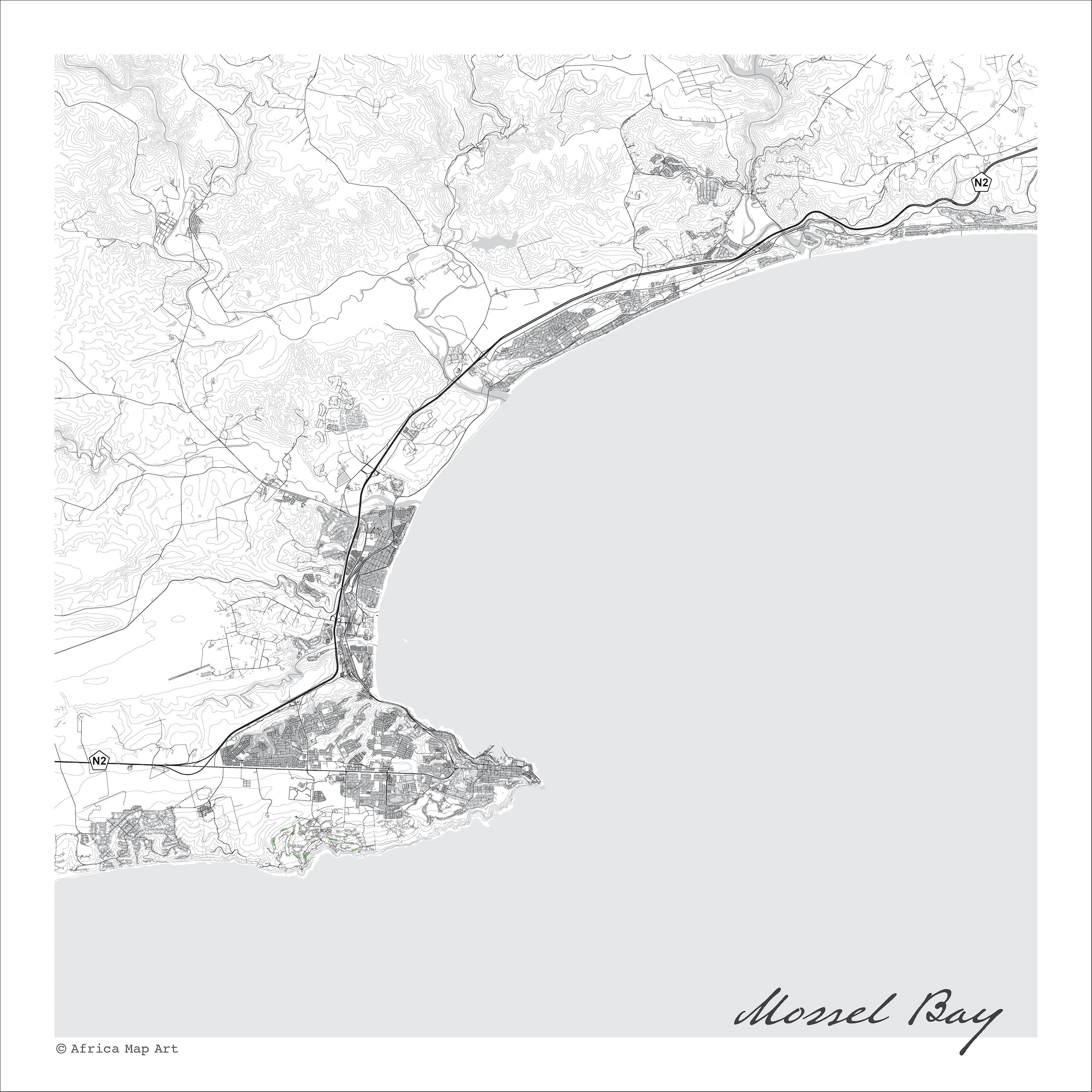 Mossel Bay 1 – Africa Map Art