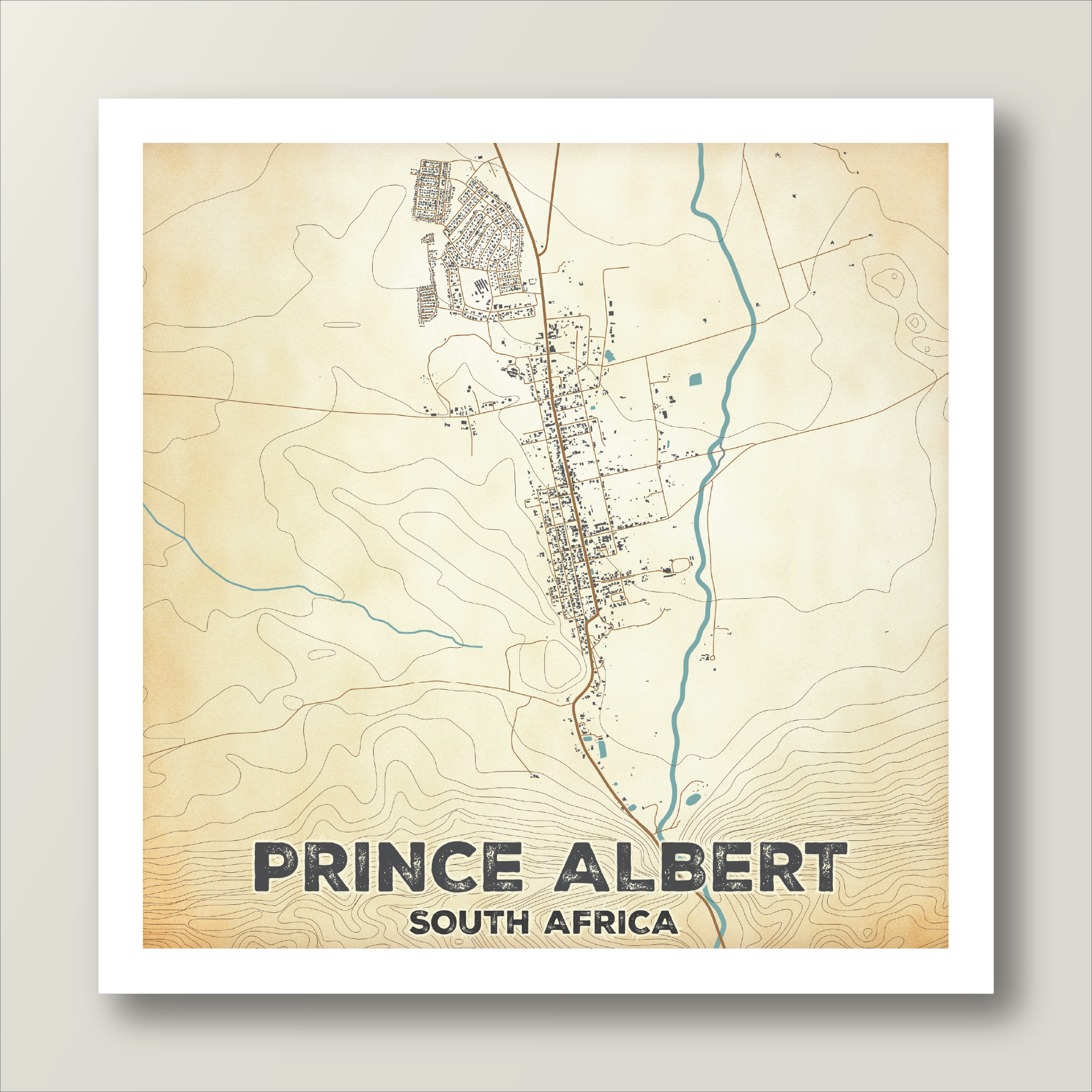 Prince Albert Map – Africa Map Art