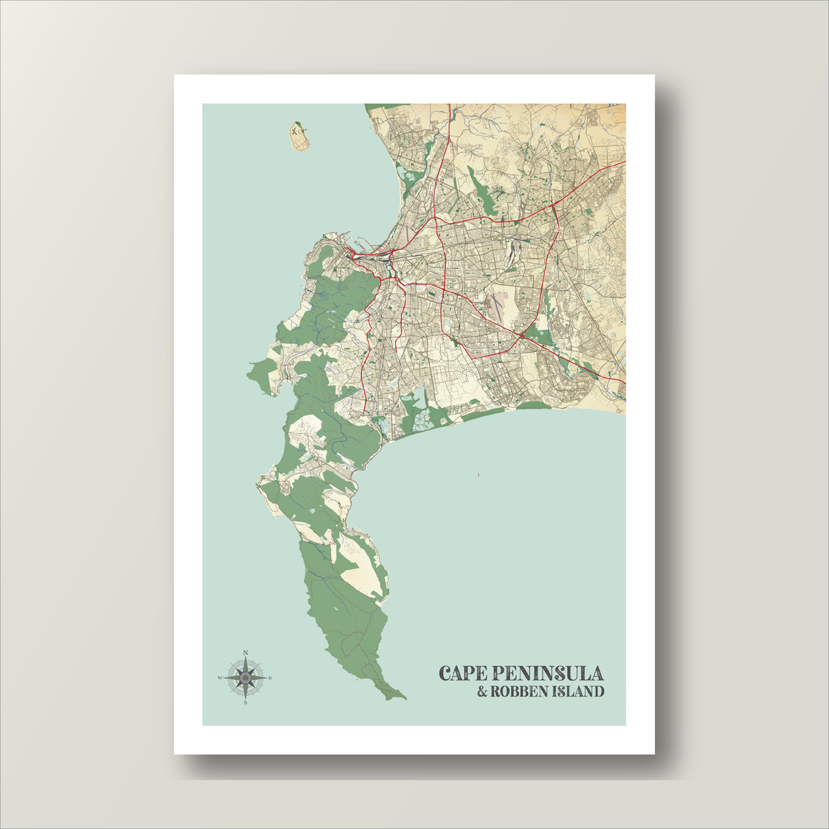 Cape Peninsula – Africa Map Art