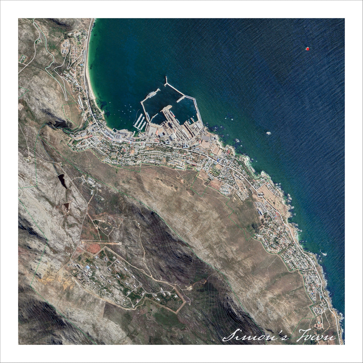 Simon's Town – Africa Map Art